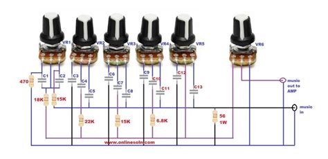 Passive Equalizer Circuit Diagram 5 Band
