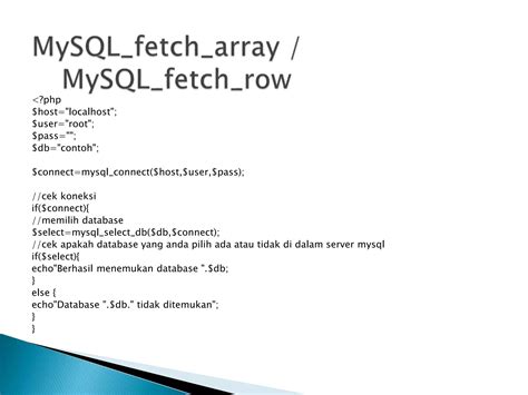 Slide Fungsi Fungsi Php Mysql Pptx
