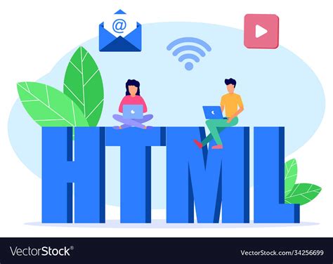 Graphic Cartoon Character Html Royalty Free Vector Image