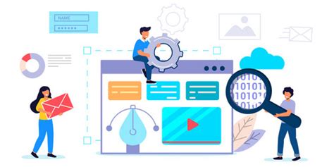 Building Website Project As Programming Homepage Vector Image