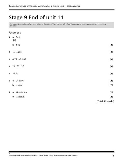 unit 11 end of unit test answers pdf