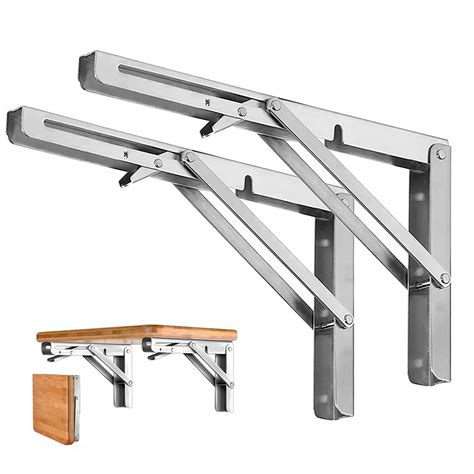 Buy Folding Shelf Brackets Heavy Duty Stainless Steel Collapsible