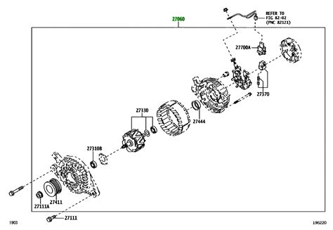 Buy Genuine Toyota 27060bz500 27060 Bz500 Alternator Assy W