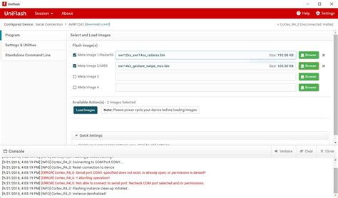 Awr1243boost Com Port Cant Connect Awr1243boost Sensors Forum Sensors Ti E2e Support Forums