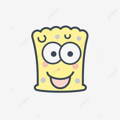 Spongebob Squarepants Character Icon Vector Illustration Isolated On White Background Spongebob