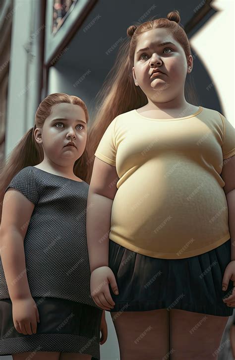 Premium Photo Generative Ai Illustration Of Chubby Girls Designs