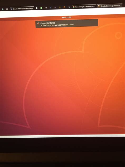 I Keep Getting This Message On Linux Yet I Am Also Unable To Go To Setting Or Network Setting At