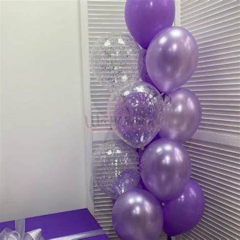 Купить фонтан из шаров Сирень в СПб с доставкой