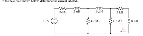 Solved In The Dc Circuit Shown Below Determine The Current Chegg
