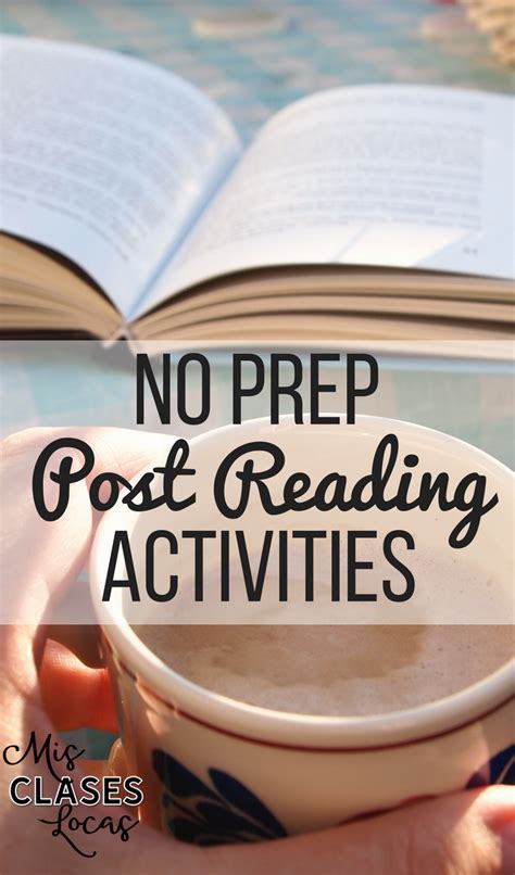 No Prep Post Reading Activities For Any Class Mis Clases Locas Post
