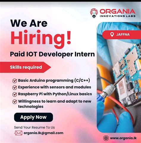 Internship Iot Developer Jobseekerlk
