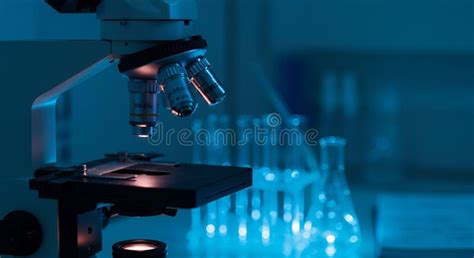Examining Specimen With Laboratory Microscope In Research Lab Setting Stock Illustration