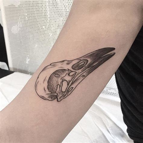 Bird Skull Tattoo Brennan Walker Bird Skull Mushrooms Tattoo By