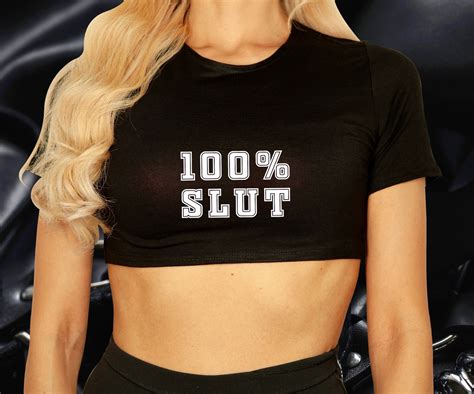 Slut Crop Top Fetish Ddlg Clothing Bdsm Bimbo Bimbo Doll