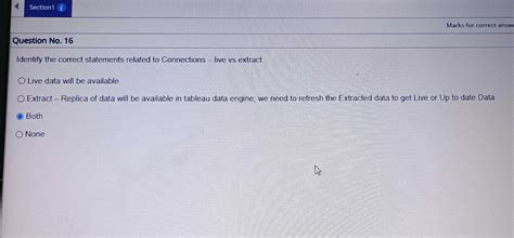 Section Marks For Correct Answ Question No StudyX