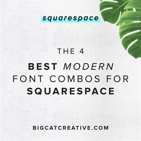 The 4 Best Modern Font Combinations For Squarespace — Big Cat Creative Squarespace Templates