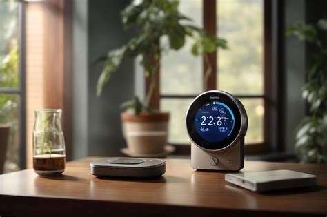 Premium AI Image A Smart Thermostat Displaying The Current Temperature And Energy Usage