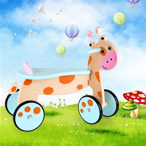 Vélo Déquilibre Quad Pour Enfants Design Fauve Mini Marchette Pour