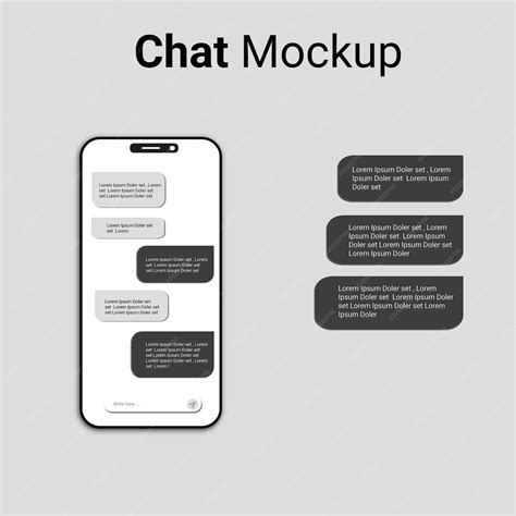 Premium Vector Modern And Minimal Chat Interface Mockup