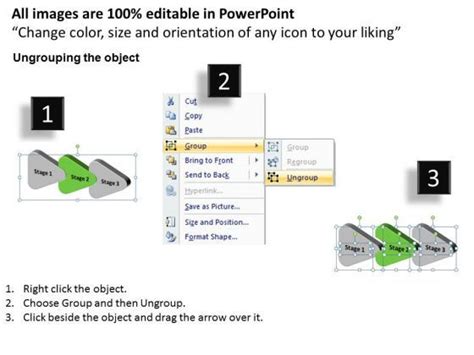 3d Correlated Description Navigation Arrow Stages Ppt Freeware