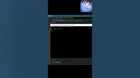 C Program Minimum Number Using Recursion Coding With Sohail Youtube