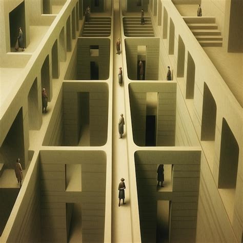 Premium Ai Image There Are Many People Walking Through A Maze In A