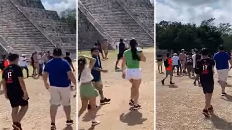 Con Garrotazo Así Recibieron A Turista Que Subió A La Pirámide De