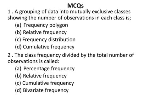 Bi Variate Frequency Distribution Table 2 Pptx