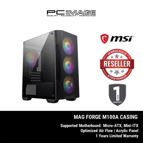MSI MAG FORGE M A M ATX GAMING CASING Shopee Malaysia
