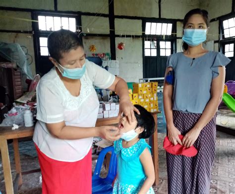 ရမ်းဗြဲမြို့နယ်၌ အသက် ၅ နှစ်အောက် ကလေးငယ်များအား ဗီတာမင်အေနှင့် သံချဆေးများ တိုက်ကျွေး