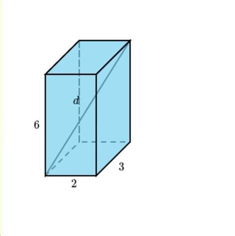 Cual Es La Longitud De La Diagonal D En El Prisma Rectangular Redondea Tu Respuesta A La Décima