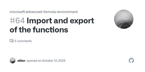 Import And Export Of The Functions · Issue 64 · Microsoftadvanced
