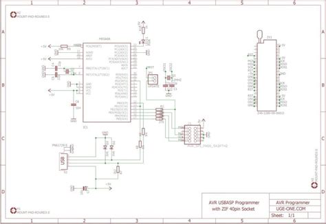 Pcb For Avr Isp Usbasp Programmer With Zif 40pin Universal Ic Seat