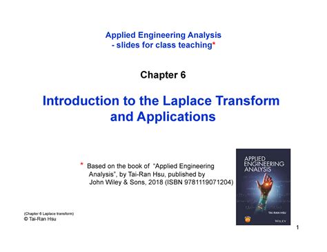 Introduction Laplace Transform Chapter 6 Introduction To The Laplace Transform And