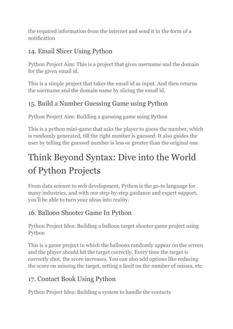 Ppt Python Projects With Source Code A Beginners Guide To