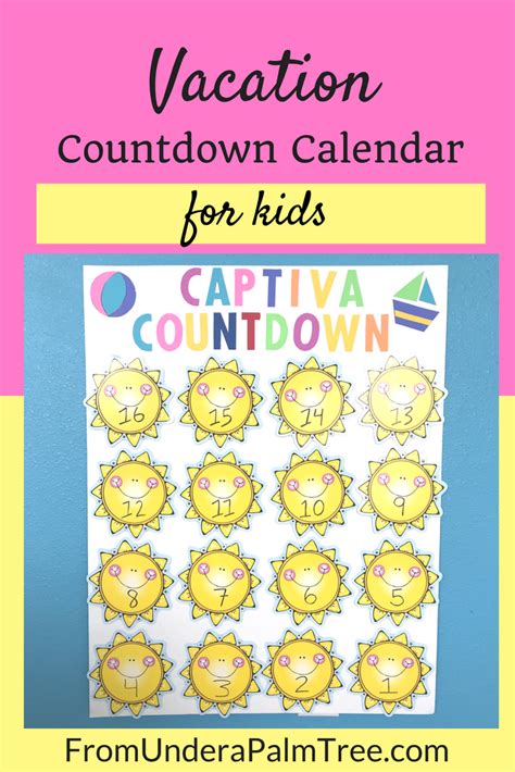vacation countdown printable printable word searches