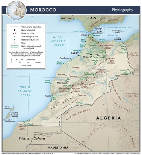 Morocco Map And Satellite Image