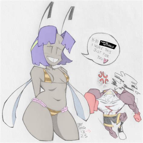 Rule 34 Action Coaster Artist Antennae Bee Bee Girl Blush Frills