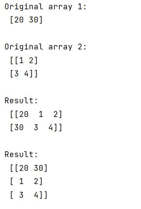 Python How To Concatenate 2D Arrays With 1D Array In NumPy