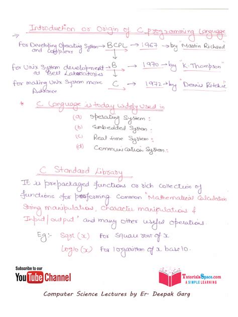 04 Origin Of Programming Language C Programming Language Tutorials Pdf