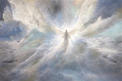 Ethereal Angel In Clouds Painting By Soraya Silvestri Fine Art America