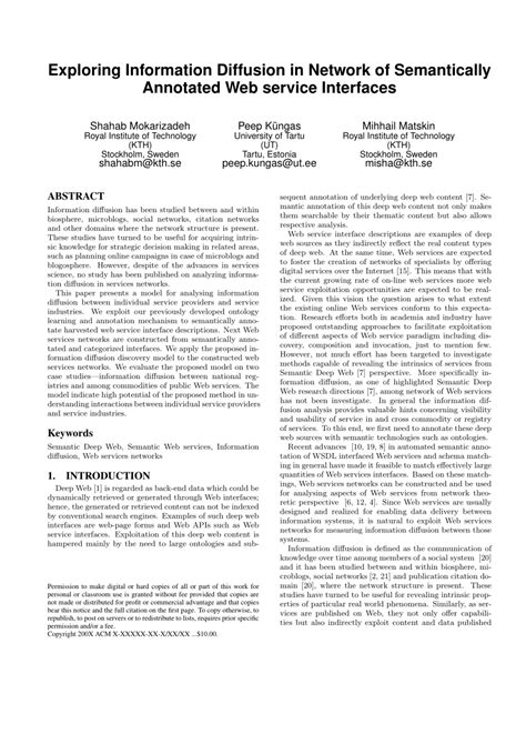 pdf exploring information diffusion in network of semantically