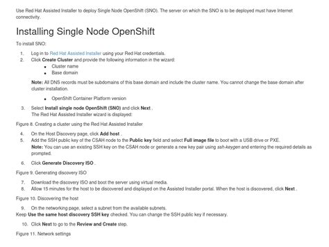 Installing A Single Node Cluster Implementation Guide—red Hat