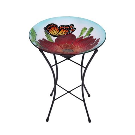 Hd Designs Outdoor Glass Butterfly Bird Bath 15 In Kroger