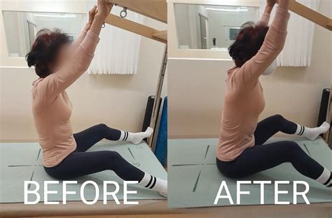 리나필라테스 70대 회원님 척추유연성 어깨가동범위 향상😉 1회 수업만으로도 몸의 변화를