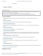 Lesson Exceptions The Java Tutorials Essential Java Classes Pdf 4