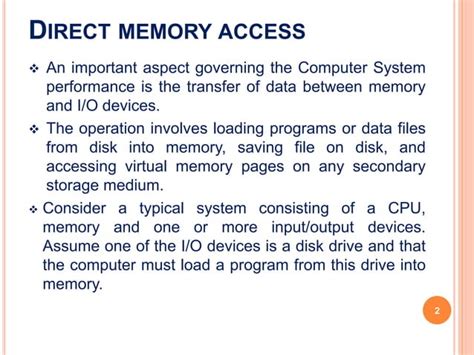 Direct Memory Access Controller Slide Pptx