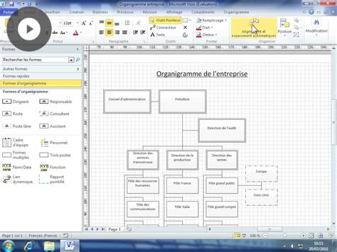 Mise En Forme Et Organisation Des Formes Visio 2010 Windows