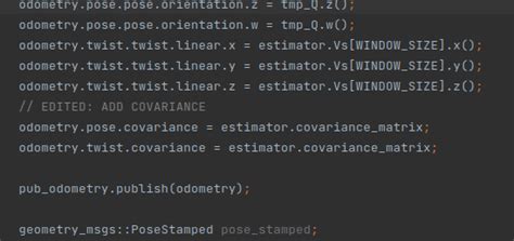 get covariance of twist and pose in vins estimator odometry · issue 186 · hkust aerial robotics