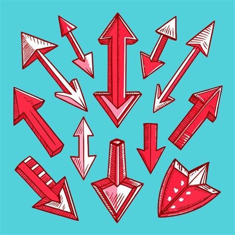 Premium Vector Red Arrows Icons Vector Art Graphics